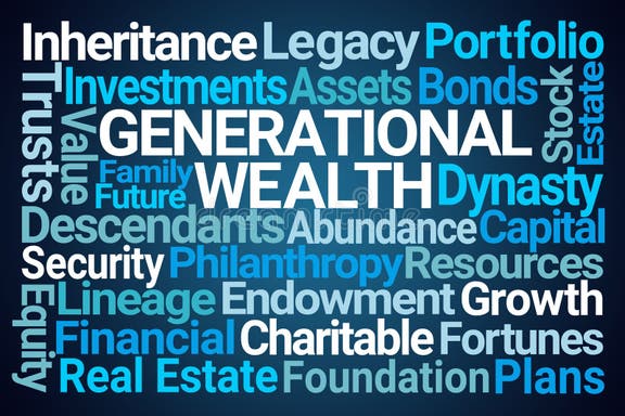 Generational Wealth Word Cloud Stock Illustration - Illustration of ...