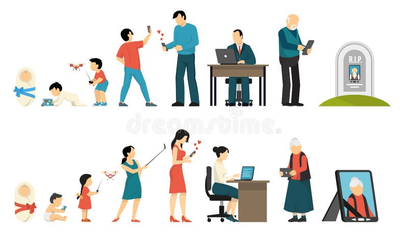 Digital Gadget Evolution Isometric Icons Stock Vector - Illustration of ...