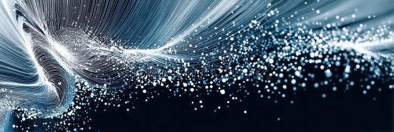 Generative Abstract Shape Evolves From Digital Code Particles In A Dynamic Light Display Stock