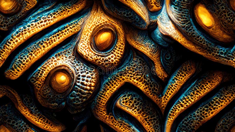 Abstract Aztec Ancient 3D Seamless Pattern. Generative AI Stock ...