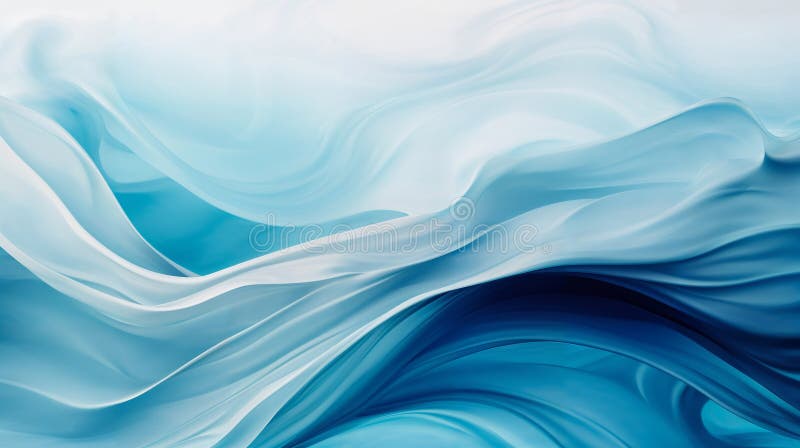 Abstract Aquatic Dance: Deep Blue and Crisp White Strokes Mimicking ...