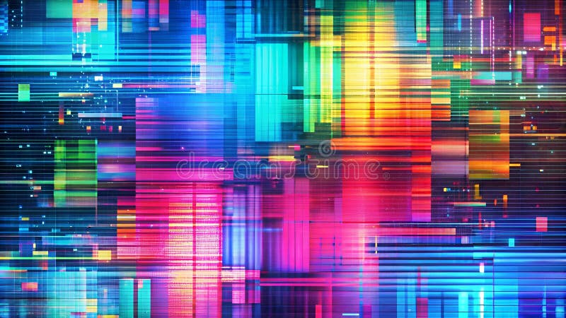Abstract Background of Test Screen Glitch Texture Stock Illustration ...