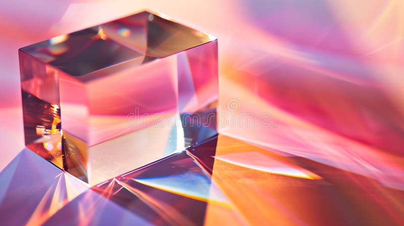 Generative AI Abstract Background with Closeup Shot of Glossy Crystal ...