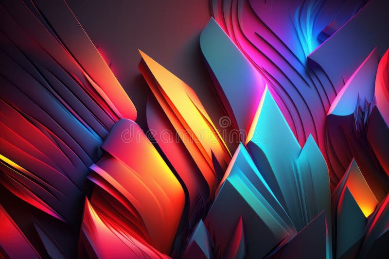 Generative AI, Abstract Background, Futuristic Shapes, Computer ...