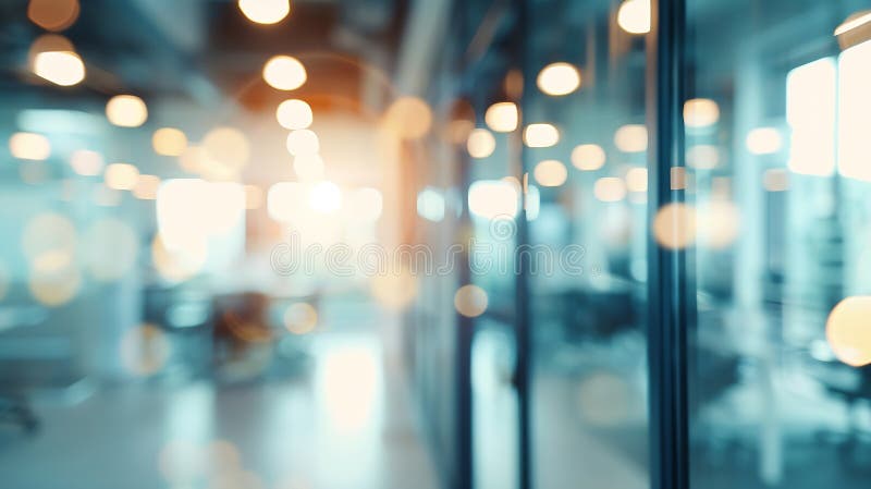Generative AI Abstract Blur Business Office Working Space Background ...