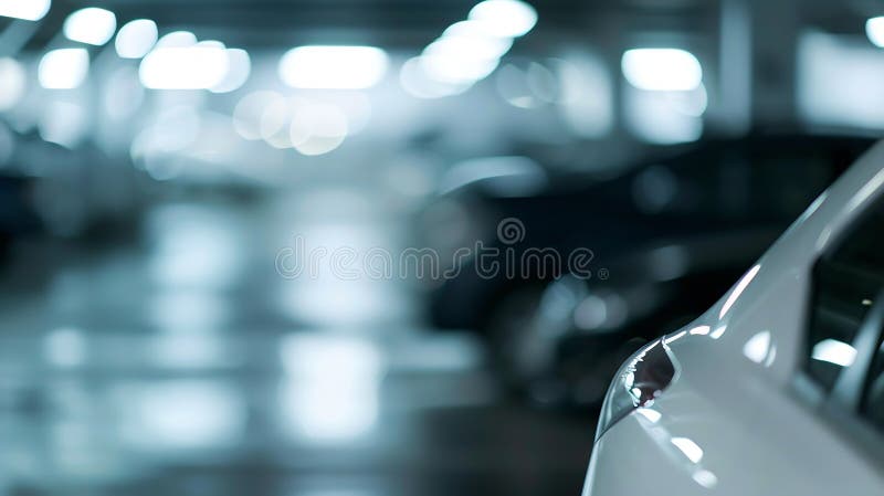 Generative AI Abstract Blurred Car in Parking Background Business ...