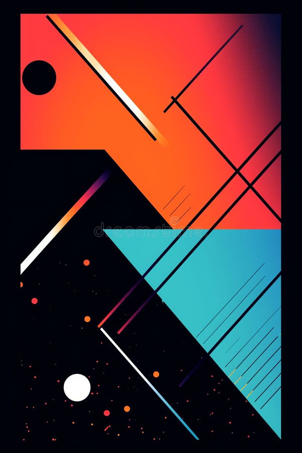 Generative AI Abstract Creative Cards Placards- Stock Illustration ...