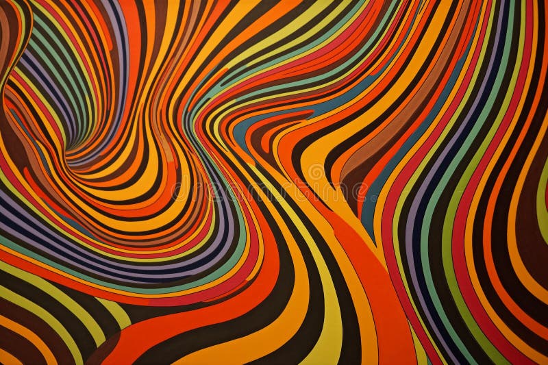 Generative AI. Abstract 3d Geometrical Psychedelic Background Stock ...