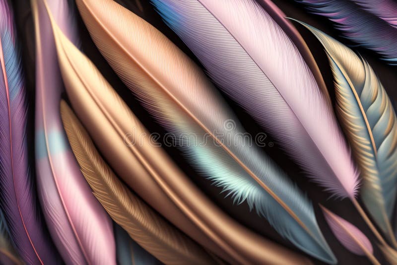 Generative AI: Abstract Feathers Background, Feather Texture Wallpaper ...