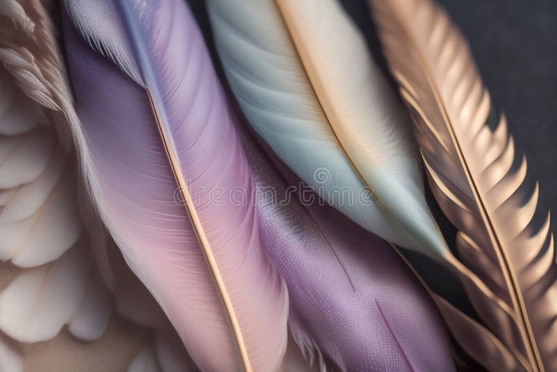 Generative AI: Abstract Feathers Background, Feather Texture Wallpaper ...