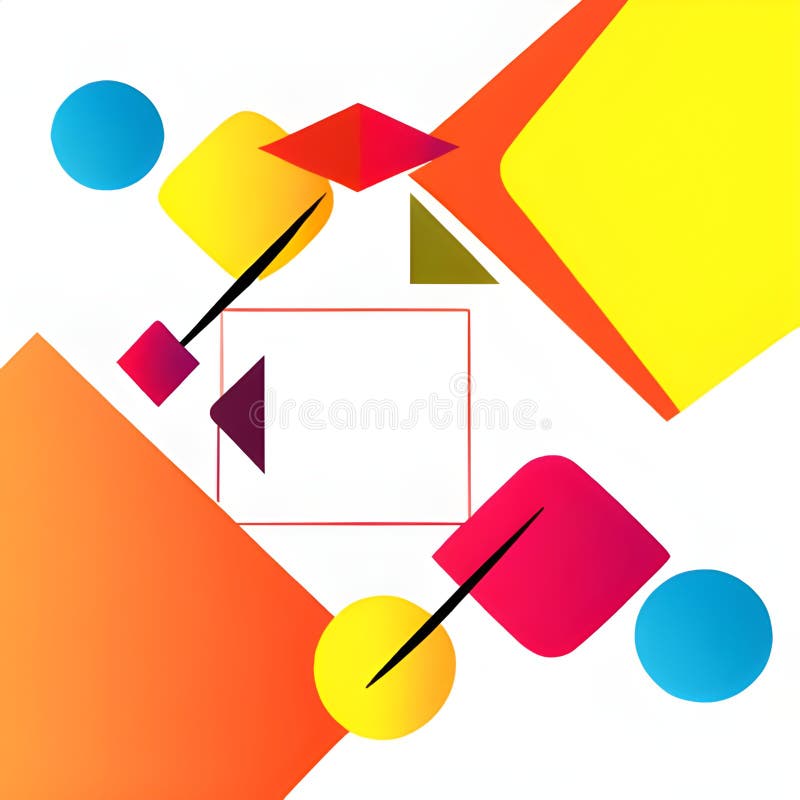 Abstract Geometry Background. Generative AI. Stock Illustration ...