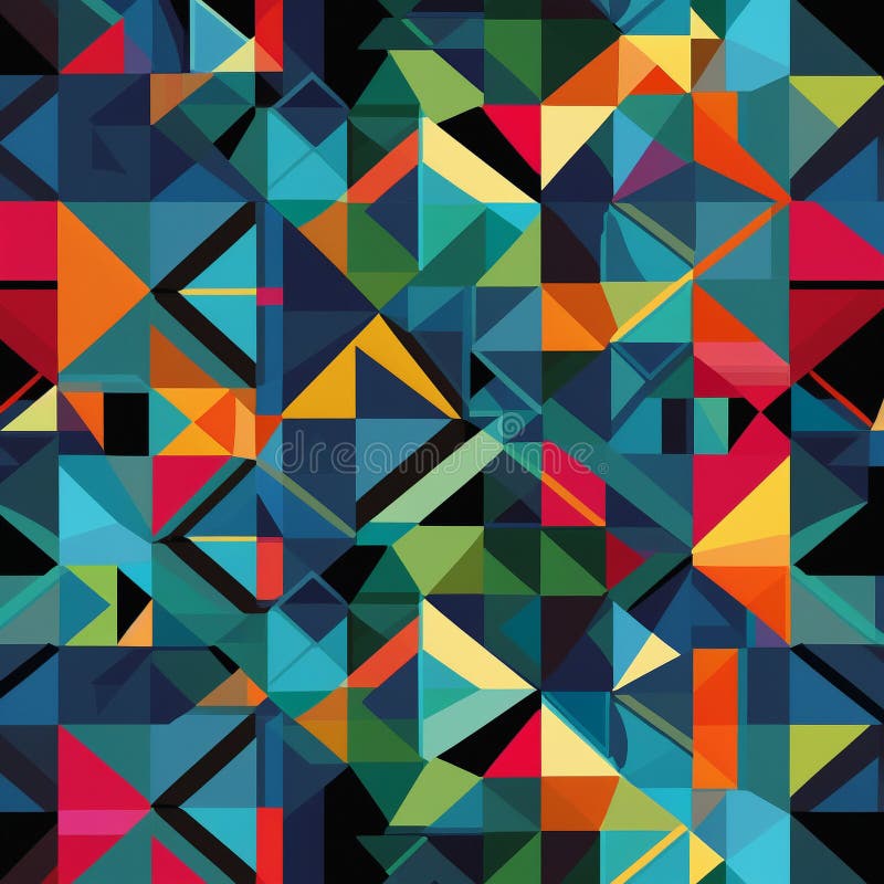 Generative Ai Abstract Geometry Pattern Background Stock Illustration Illustration Of Design