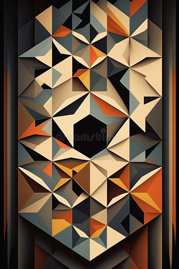 Generative Ai Abstract Geometry Pattern Background Stock Image Image
