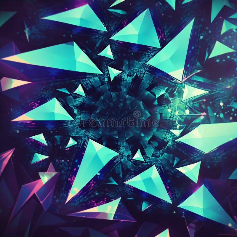 Generative Ai. Abstract Geometry Pattern Background Stock Illustration ...