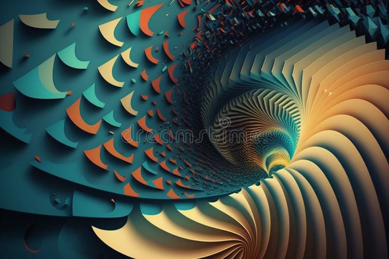Generative Ai Abstract Geometry Pattern Background Stock Illustration Illustration Of Hitech