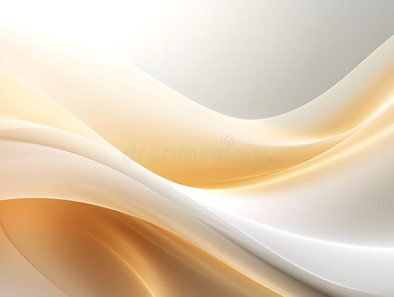 Illustration of Abstract Gold Wave Shape with Gradient Background ...
