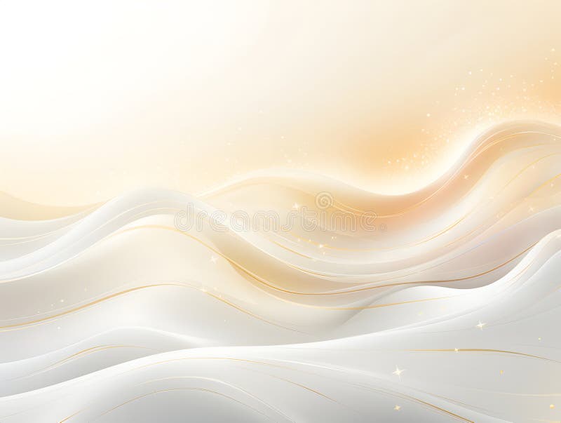 Illustration of Abstract Gold Wave Shape with Gradient and Space ...