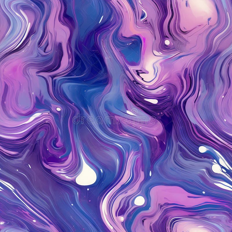 Generative AI Abstract Hand Drawing Liquid- Stock Illustration ...