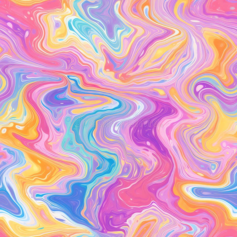 Generative AI Abstract Hand Drawing Psychedelic- Stock Illustration ...