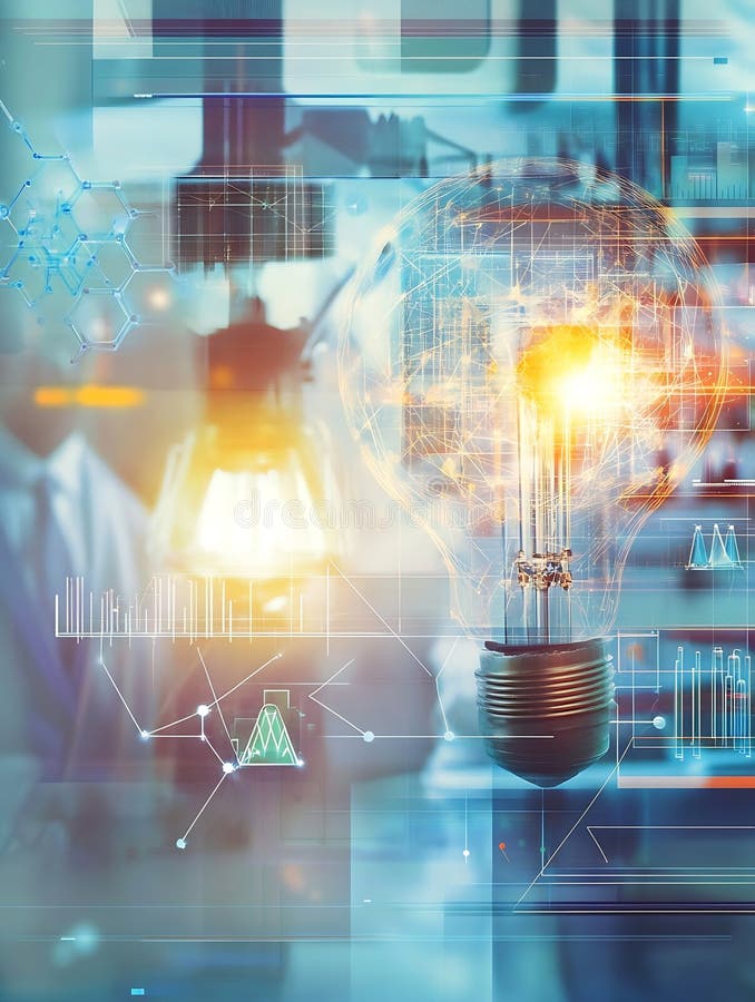 Bulb Graphic Digital Technology Abstract Stock Illustrations – 9,559 ...