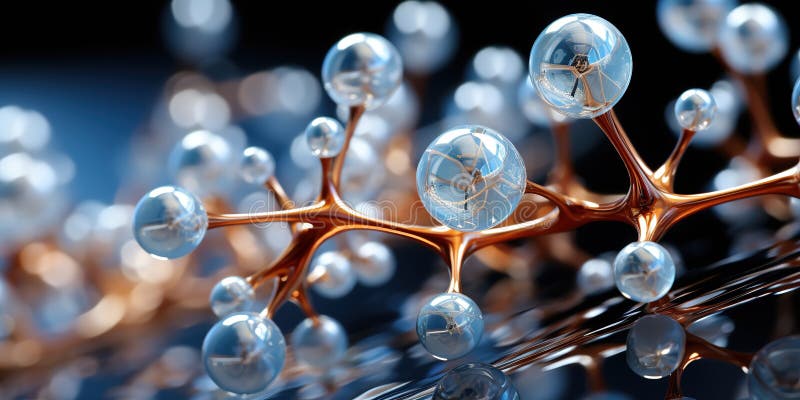 Generative AI, Abstract Molecular Shape, Single Amino Acid Molecule ...