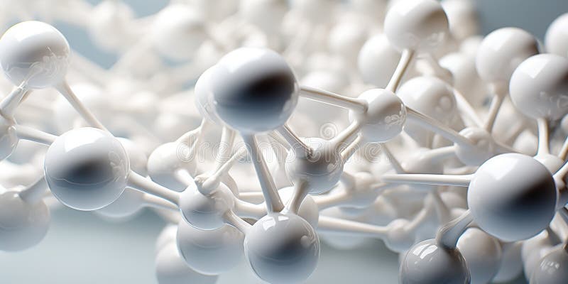 Generative AI, Abstract Molecular Shape, Single Amino Acid Molecule ...