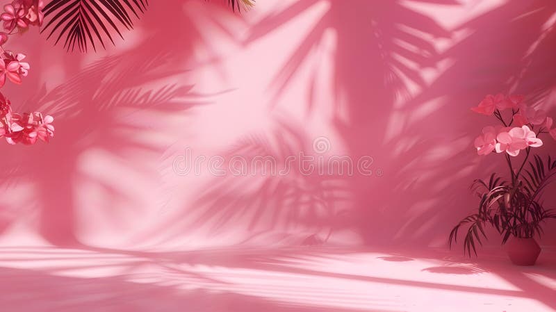 Generative AI Abstract Pink Color Gradient Studio Background for ...