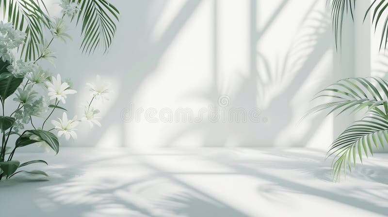 Generative AI Abstract White Studio Background for Product Presentation ...