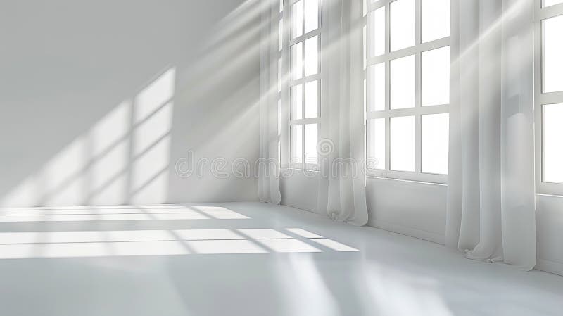 Generative AI Abstract White Studio Background for Product Presentation ...