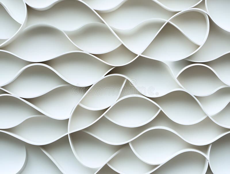 Generative AI Abstract White Wave Pattern Background for Modern and ...