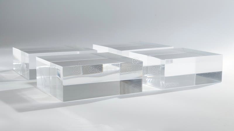 Generative AI ACRYLIC BLOCKS 4 SOLID CLEAR PERSPEX BLOCKS PLINTHS ...