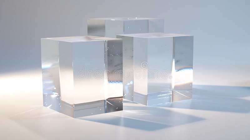 Generative AI ACRYLIC BLOCKS 4 SOLID CLEAR PERSPEX BLOCKS PLINTHS ...