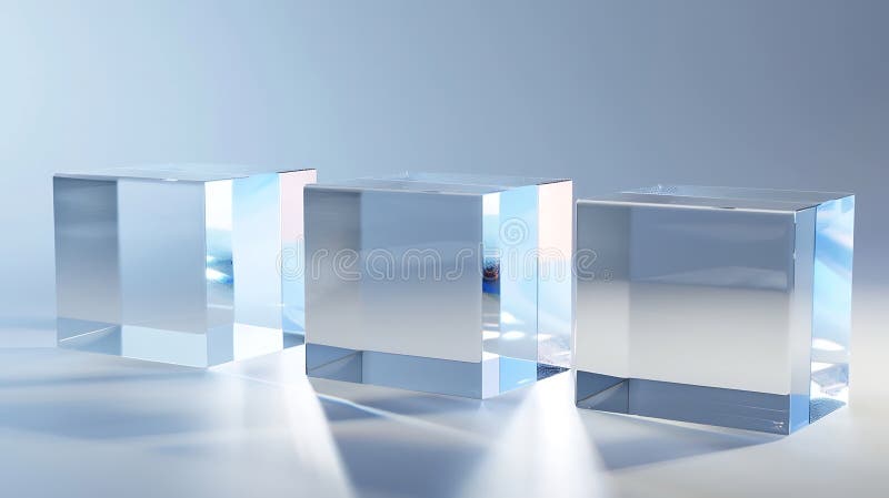 Generative AI ACRYLIC BLOCKS 4 SOLID CLEAR PERSPEX BLOCKS PLINTHS ...
