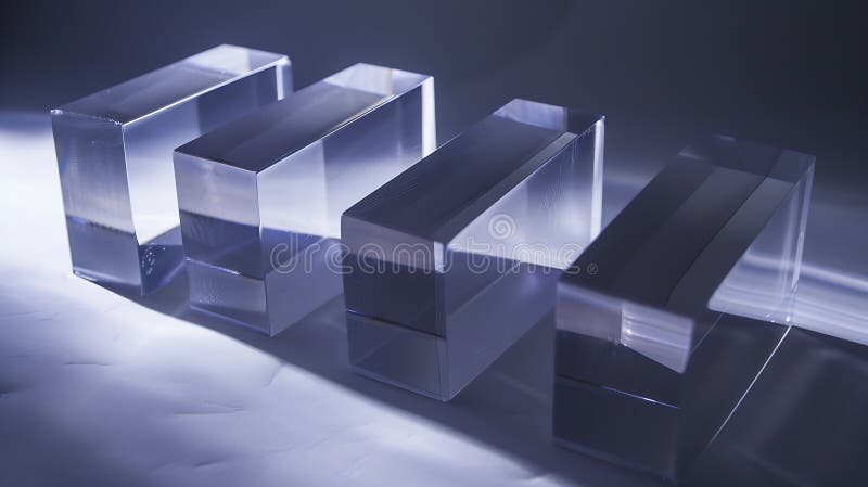 Generative AI ACRYLIC BLOCKS 4 SOLID CLEAR PERSPEX BLOCKS PLINTHS ...