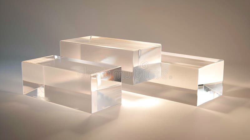 Generative AI ACRYLIC BLOCKS 4 SOLID CLEAR PERSPEX BLOCKS PLINTHS ...
