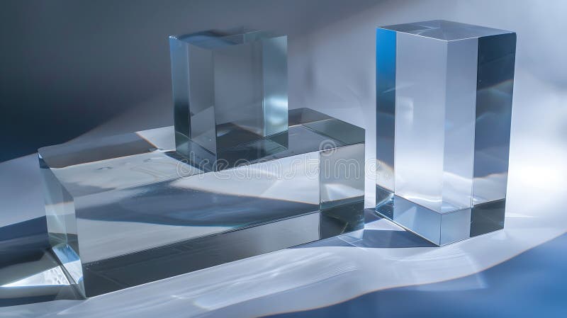 Generative AI ACRYLIC BLOCKS 4 SOLID PERSPEX BLOCKS PLINTHS Clear ...