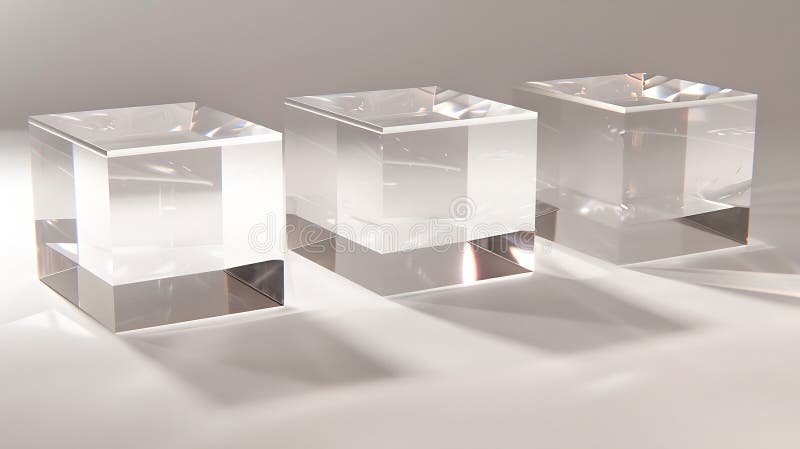 Generative AI ACRYLIC BLOCKS 4 SOLID PERSPEX BLOCKS PLINTHS Clear ...