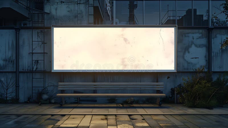 Generative AI Advertisement Blank Long Horizontal Billboard with Copy ...