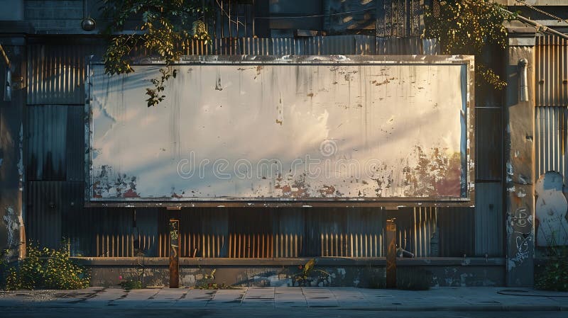 Generative AI Advertisement Blank Long Horizontal Billboard with Copy ...