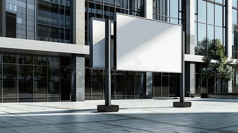 Generative AI Advertising Billboard Mockup in Front of the Office ...
