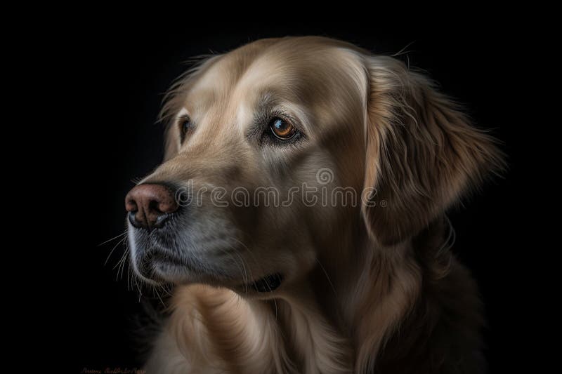 Generative Ai, Amazing Portrait of Dog Stock Illustration ...