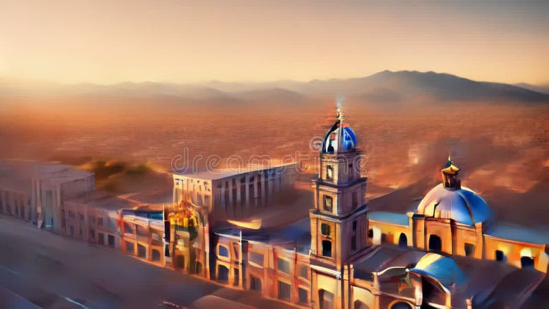 Aguascalientes, Aguascalientes, Mexico. Cityscape Animation. Generative ...