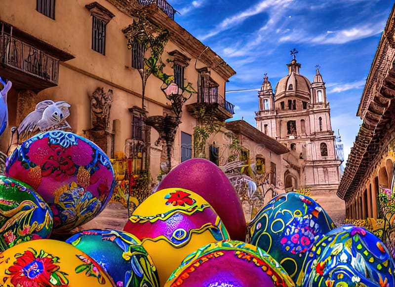 Easter Holiday Scene in Aguascalientes,Aguascalientes,Mexico. Stock ...