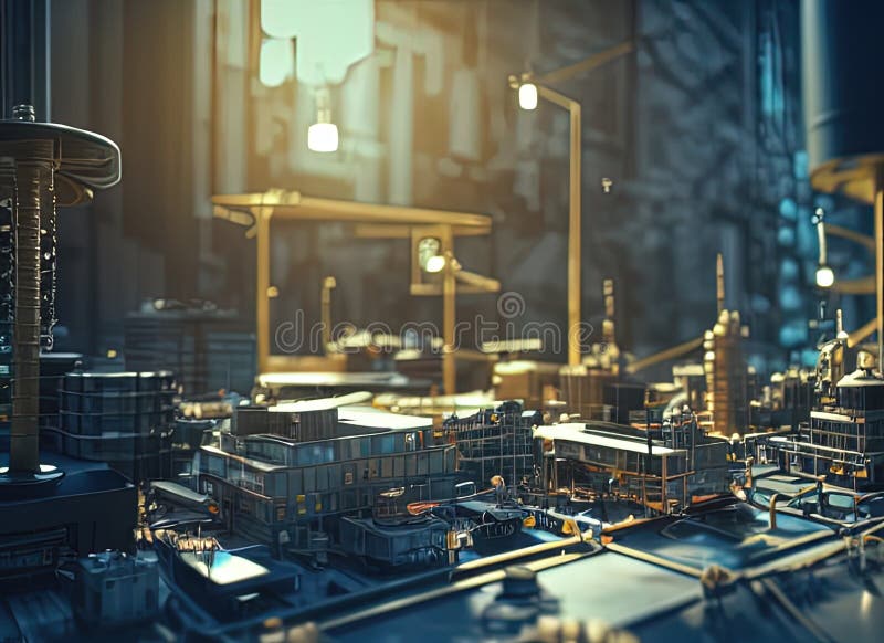 Engineering Managers Fictional Work Enviroment Scene. Stock ...