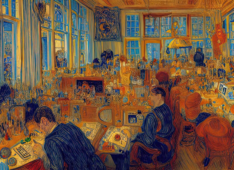 Junior Ios Developer Job Fictional Work Environment. Stock Illustration ...