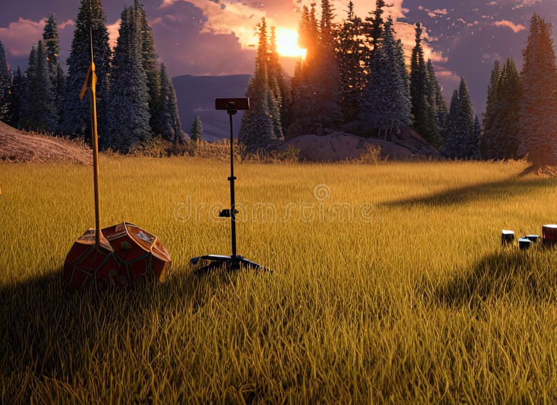 Range Managers Fictional Work Enviroment Scene. Stock Illustration ...