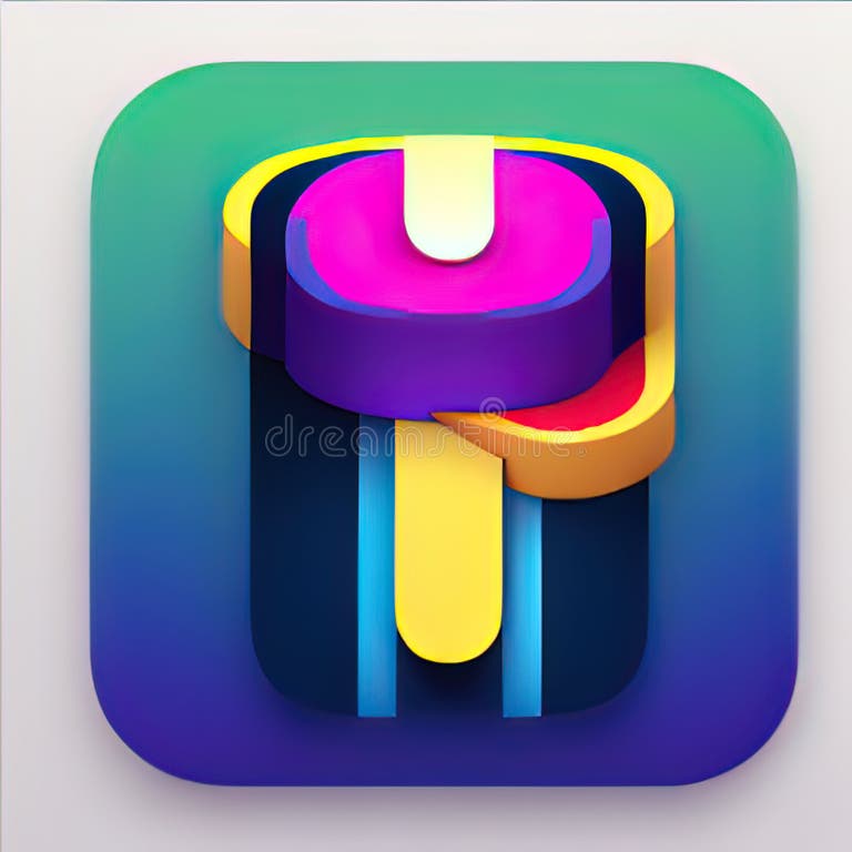 Action Software App Style Icon. Generative AI. Stock Illustration ...
