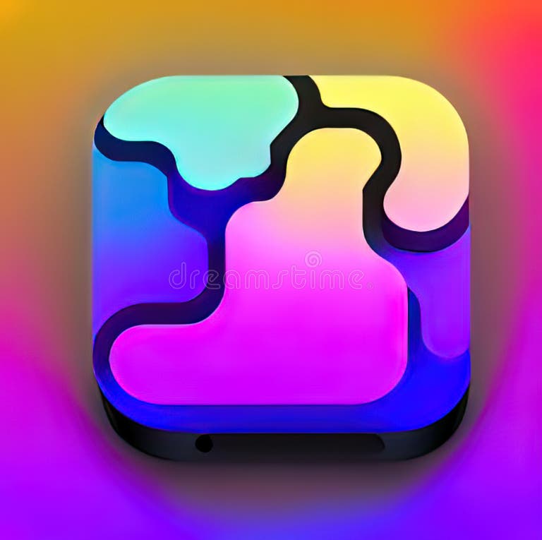 Action Software App Style Icon. Generative AI. Stock Illustration ...