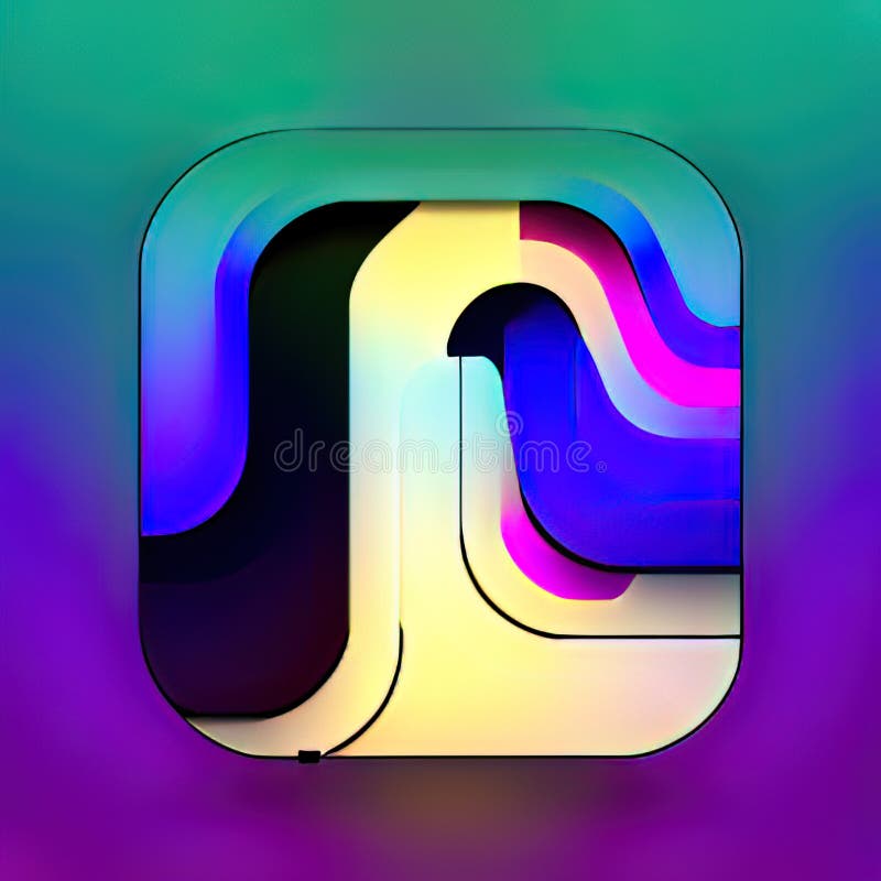 Arcade Software App Style Icon. Generative AI. Stock Illustration ...
