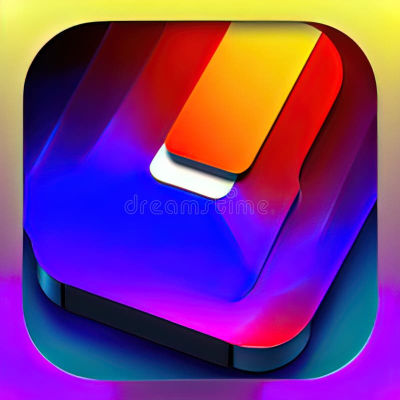 Audio Recorder Software App Style Icon. Generative AI. Stock ...